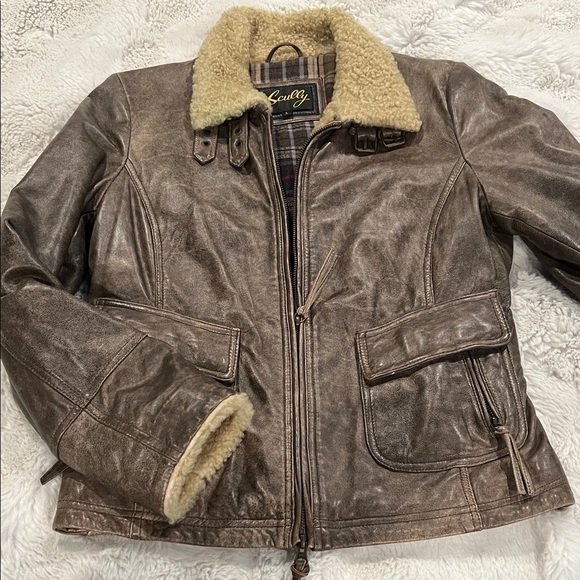 Scully | Jackets & Coats | Scully Leather Jacket With Plaid Flannel ...